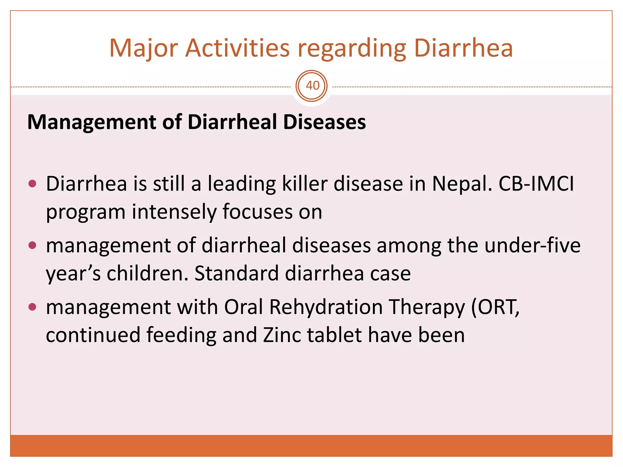 Fulll chapter of national diarroheal control programme in nepal | PPTX