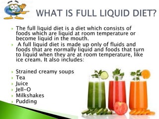 Full liquid diet | PPTX