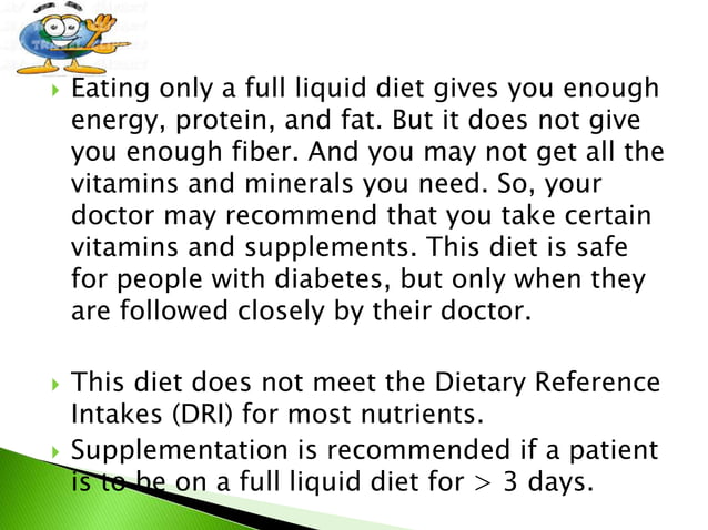 Full liquid diet | PPTX | Nutrition | Healthy Living