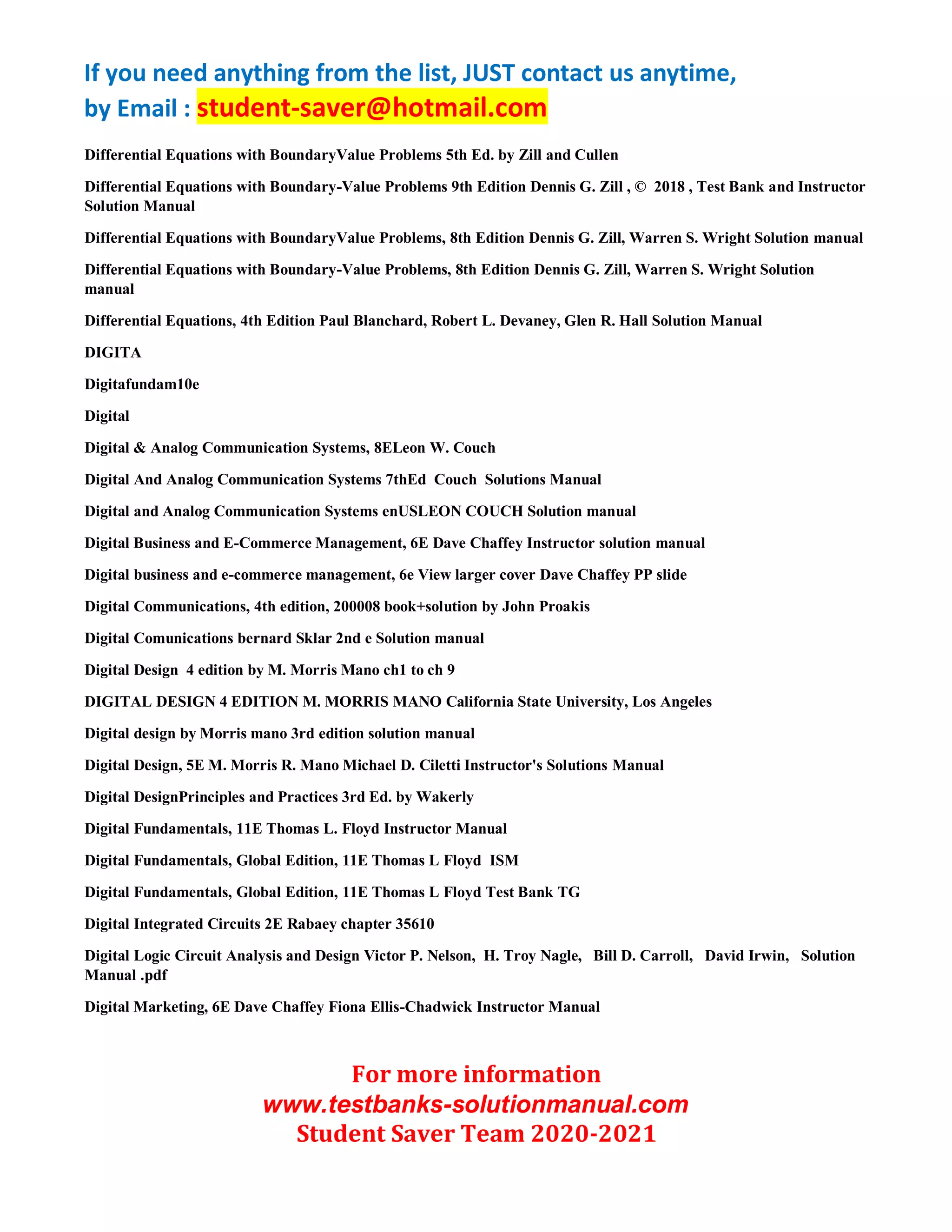 F ull list test bank and solution manual 2020 2021 ( student saver team ...