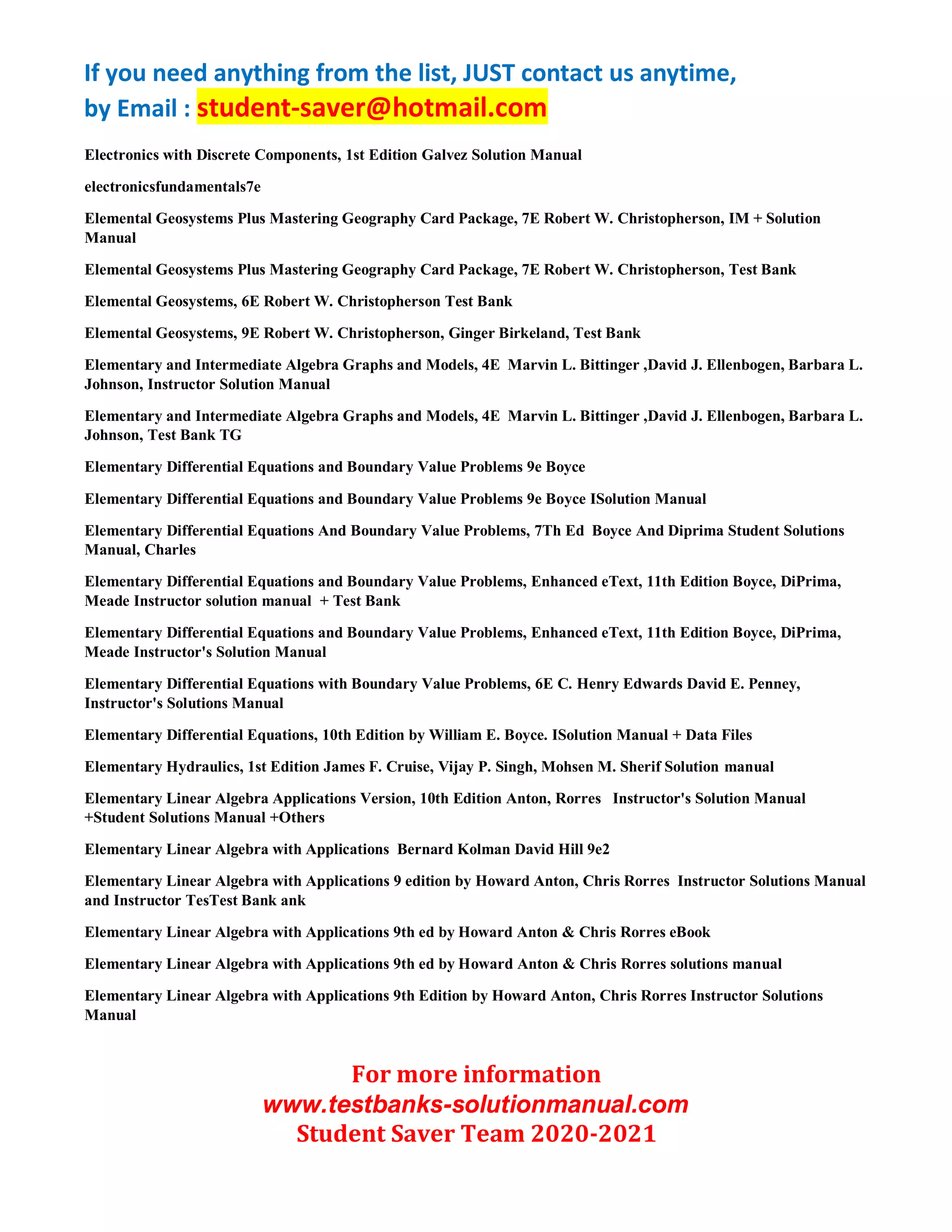 F ull list test bank and solution manual 2020 2021 ( student saver team ...