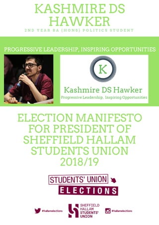 KASHMIRE HAWKER FOR SHSU PRESIDENT - FULL MANIFESTO | PDF