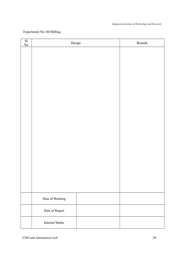 CIM & Automation Lab Manual VTU | PDF