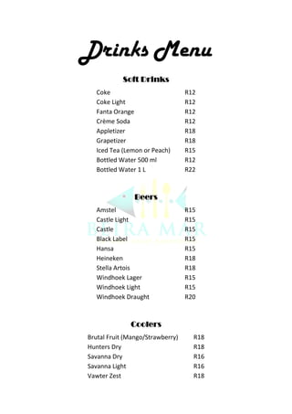 Beira Mar Menu | PDF | Barbecues and Grilling | Food & Drink