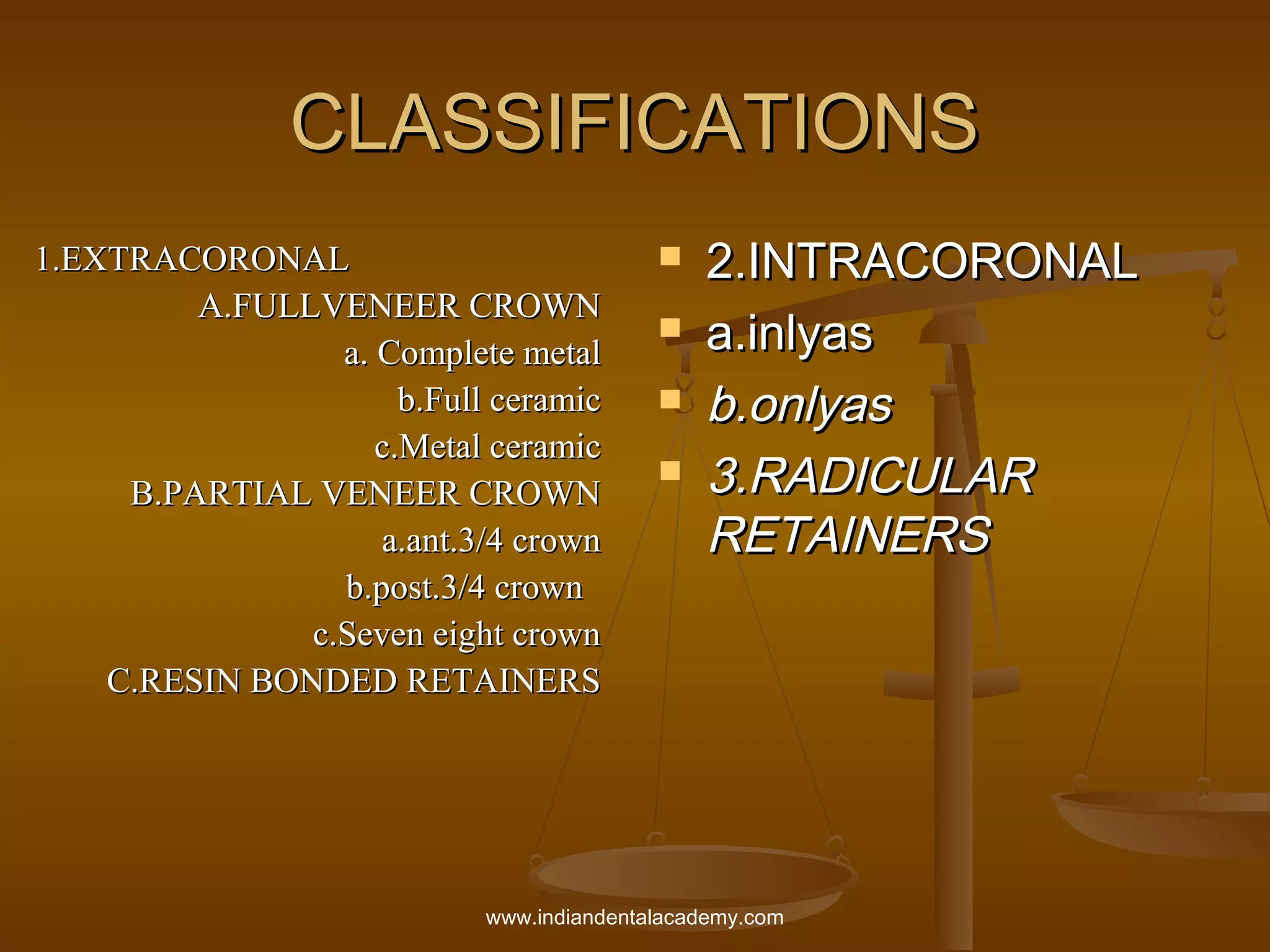 Full metal crown /orthodontic courses by Indian dental academy | PPT ...