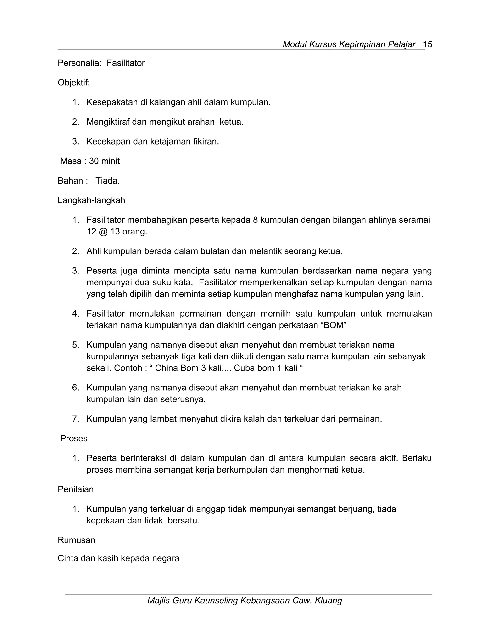 Full modul kursus kepimpinan[1] | DOC