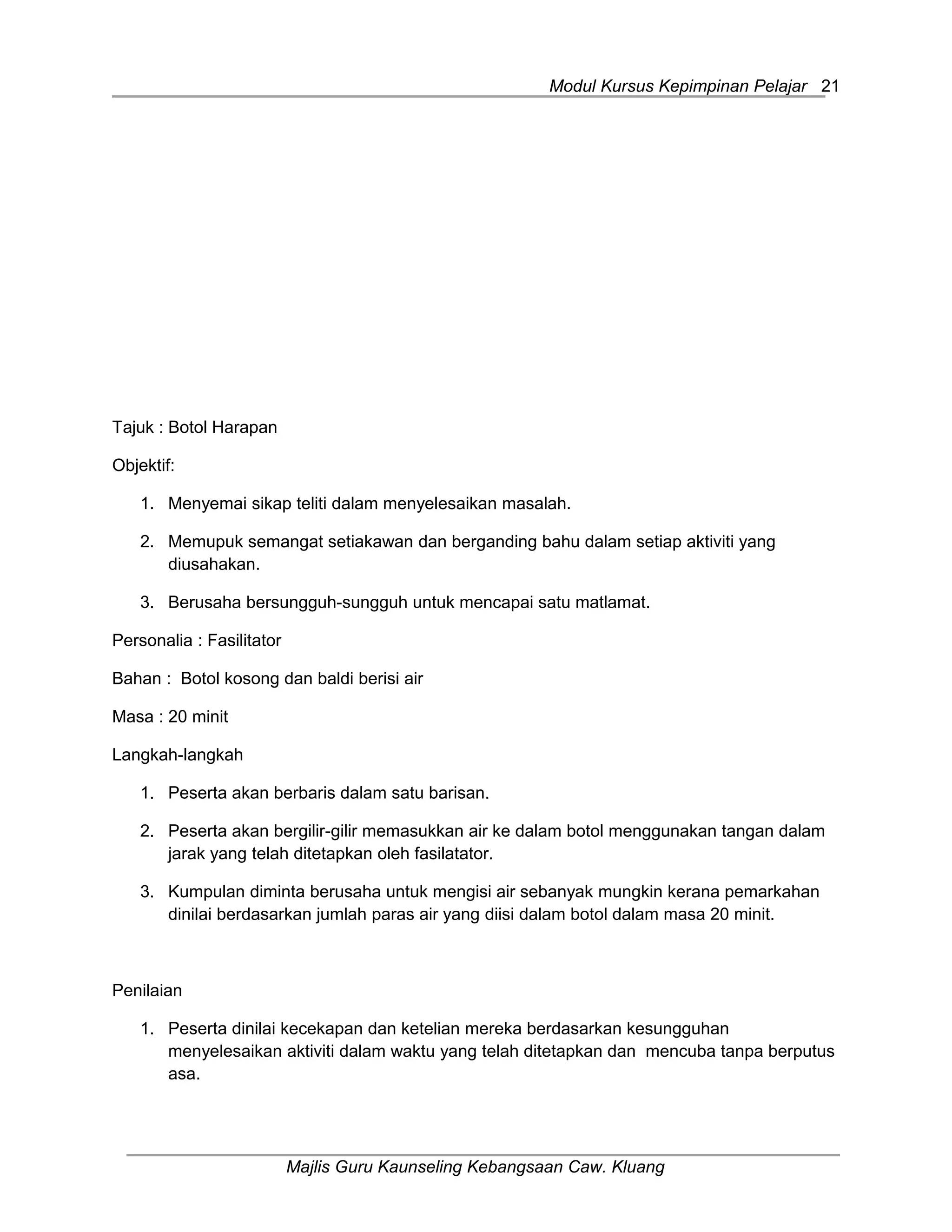 Full modul kursus kepimpinan[1] | DOC