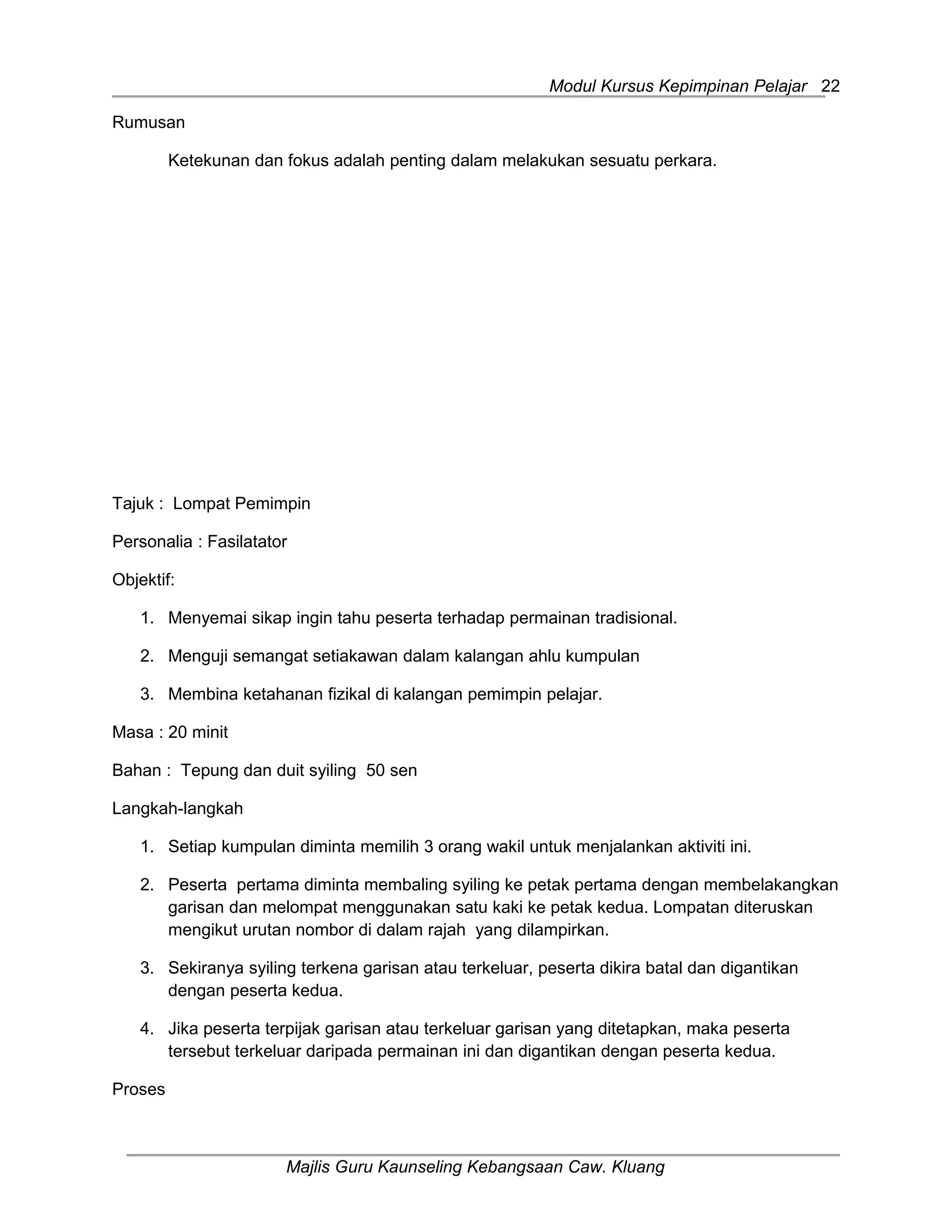 Full modul kursus kepimpinan[1] | DOC