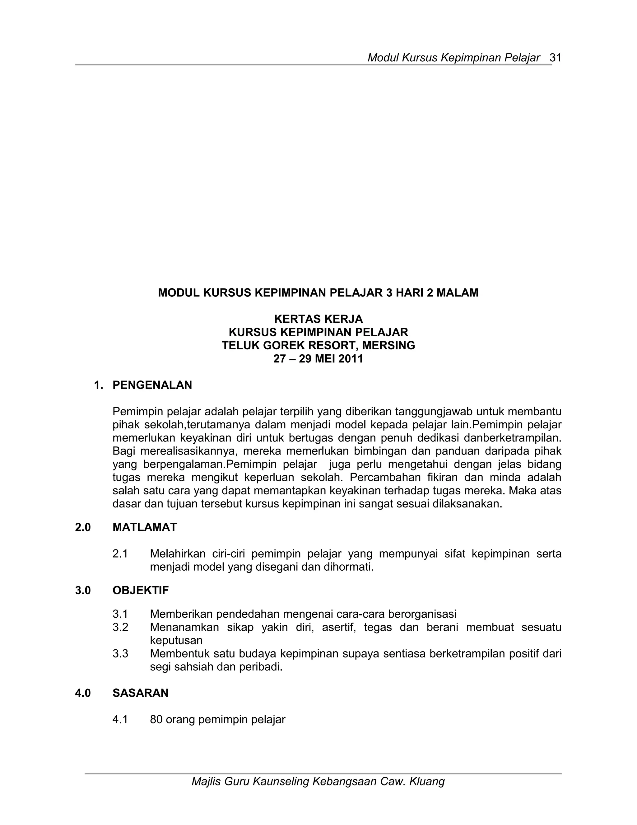 Full modul kursus kepimpinan[1] | DOC