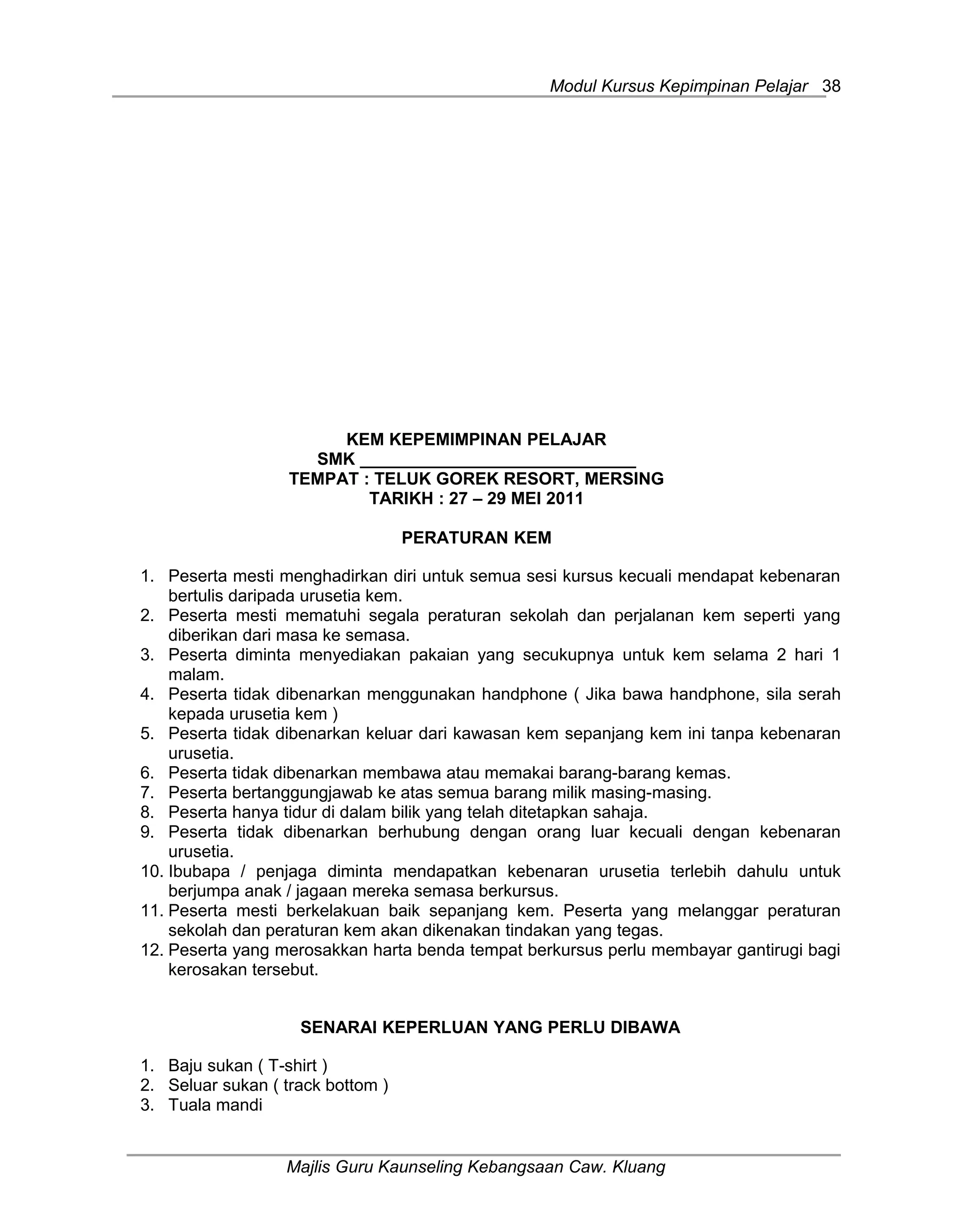 Full modul kursus kepimpinan[1] | DOC