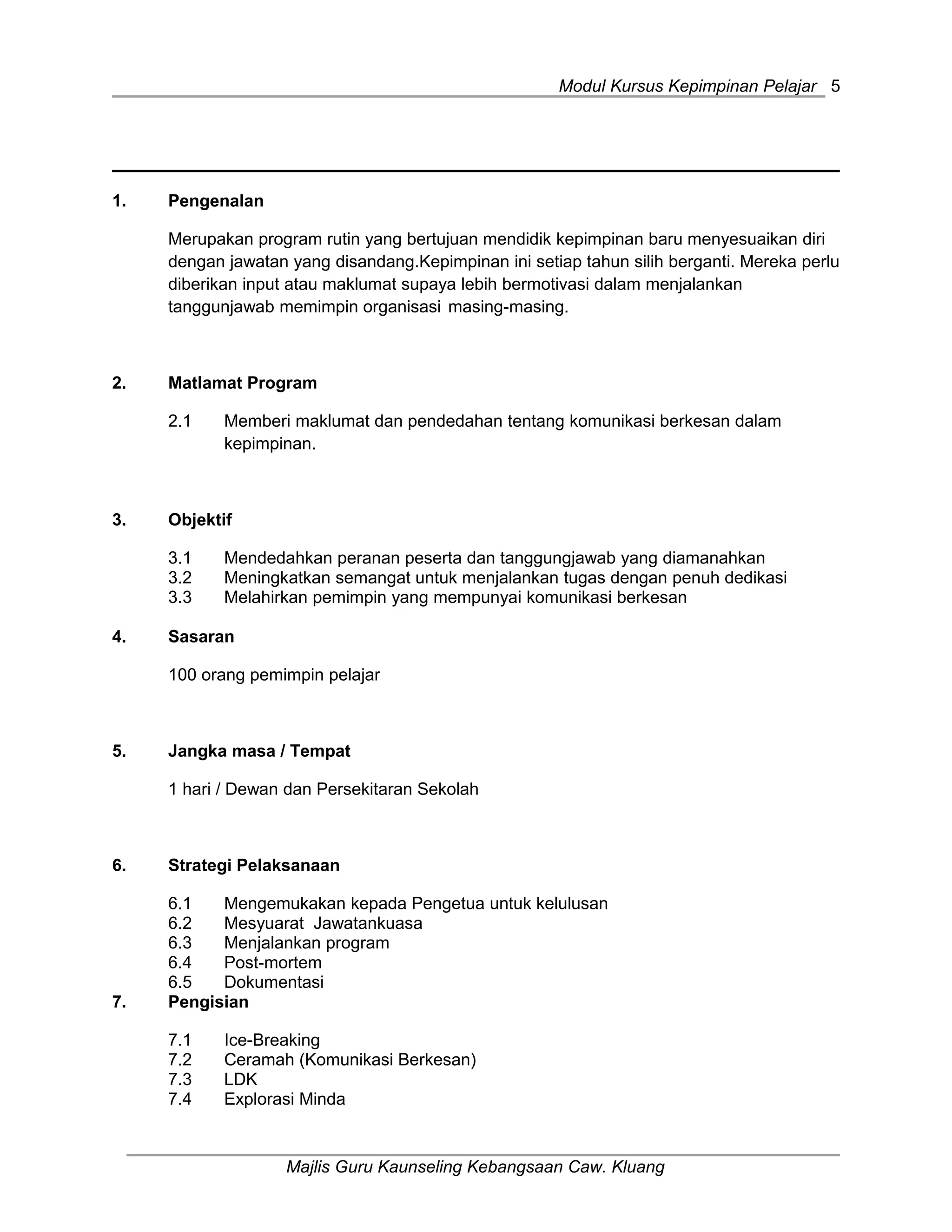 Full modul kursus kepimpinan[1] | DOC