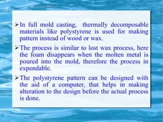 Full Mould Casting Process | PPT