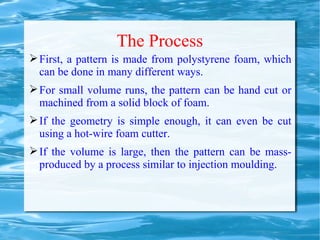 Full Mould Casting Process | PPT
