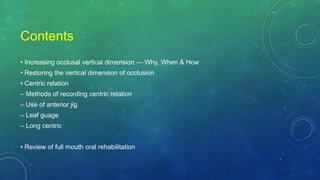 FULL MOUTH REHABILITATION in prosthodontics .pptx