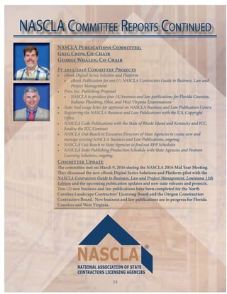 NASCLA April 2016 Newsletter | PDF