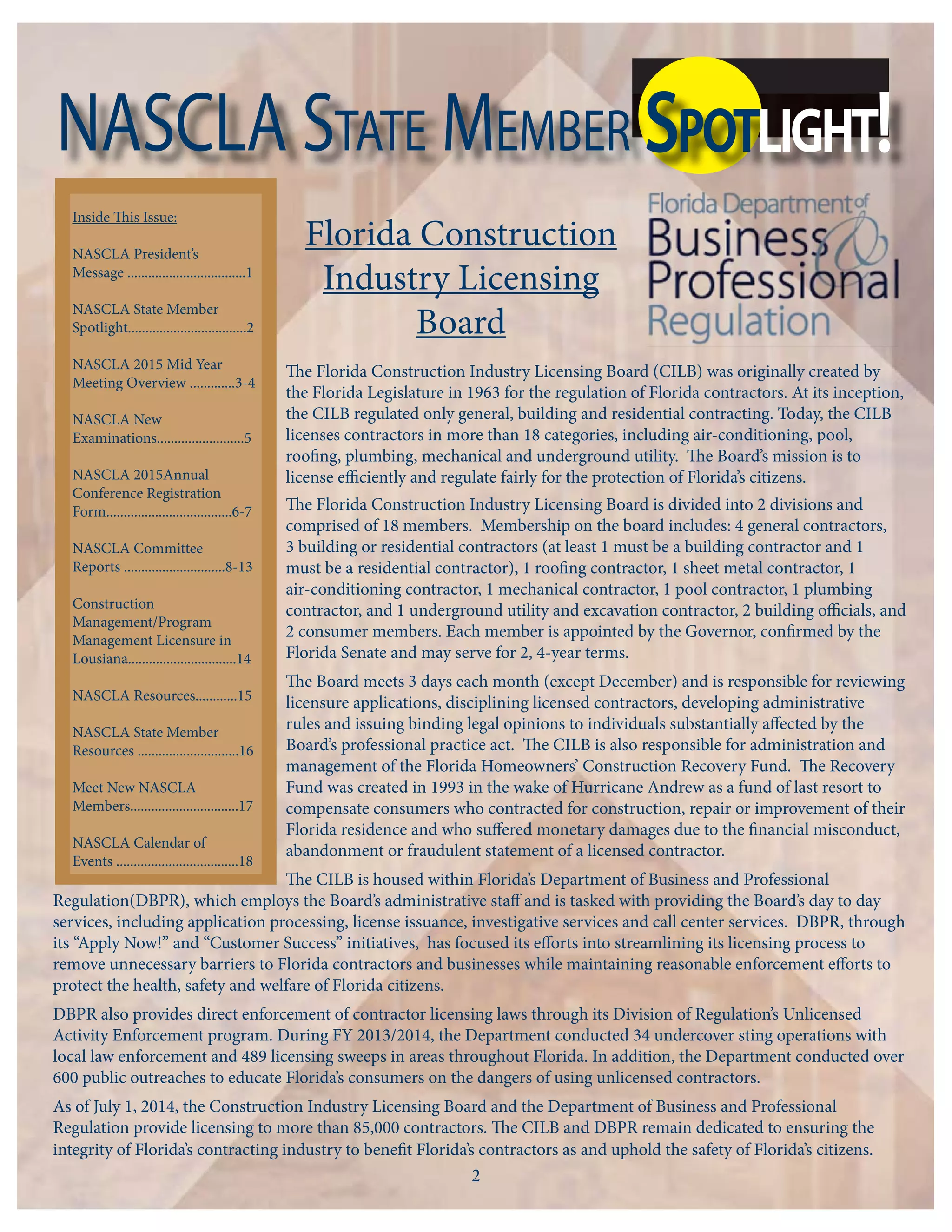 NASCLA Newsletter - April 2015 Edition | PDF