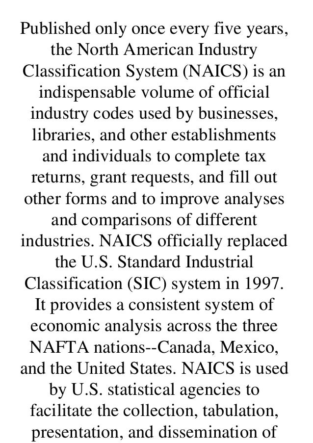 Full Pages North American Industry Classification System United States ...