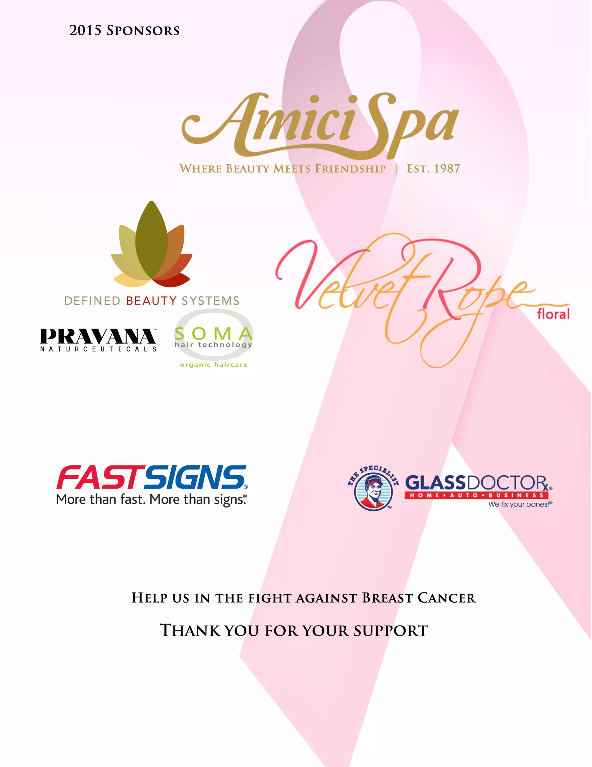 Breast Cancer Gala Sponsorship Packages 2016 | PDF