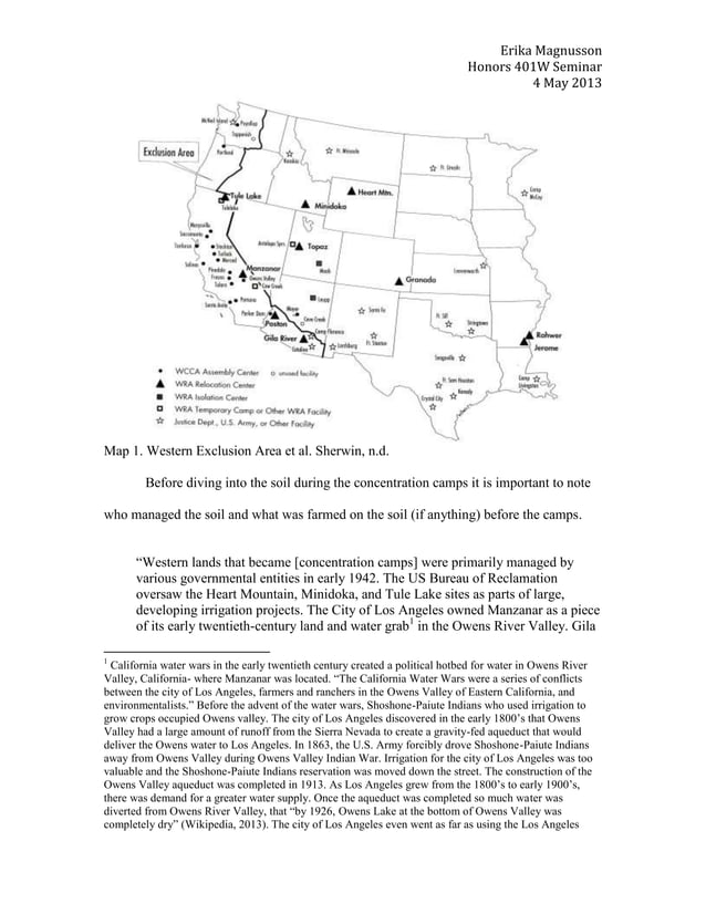 Japanese American Internment Camp Soils Research Paper | PDF