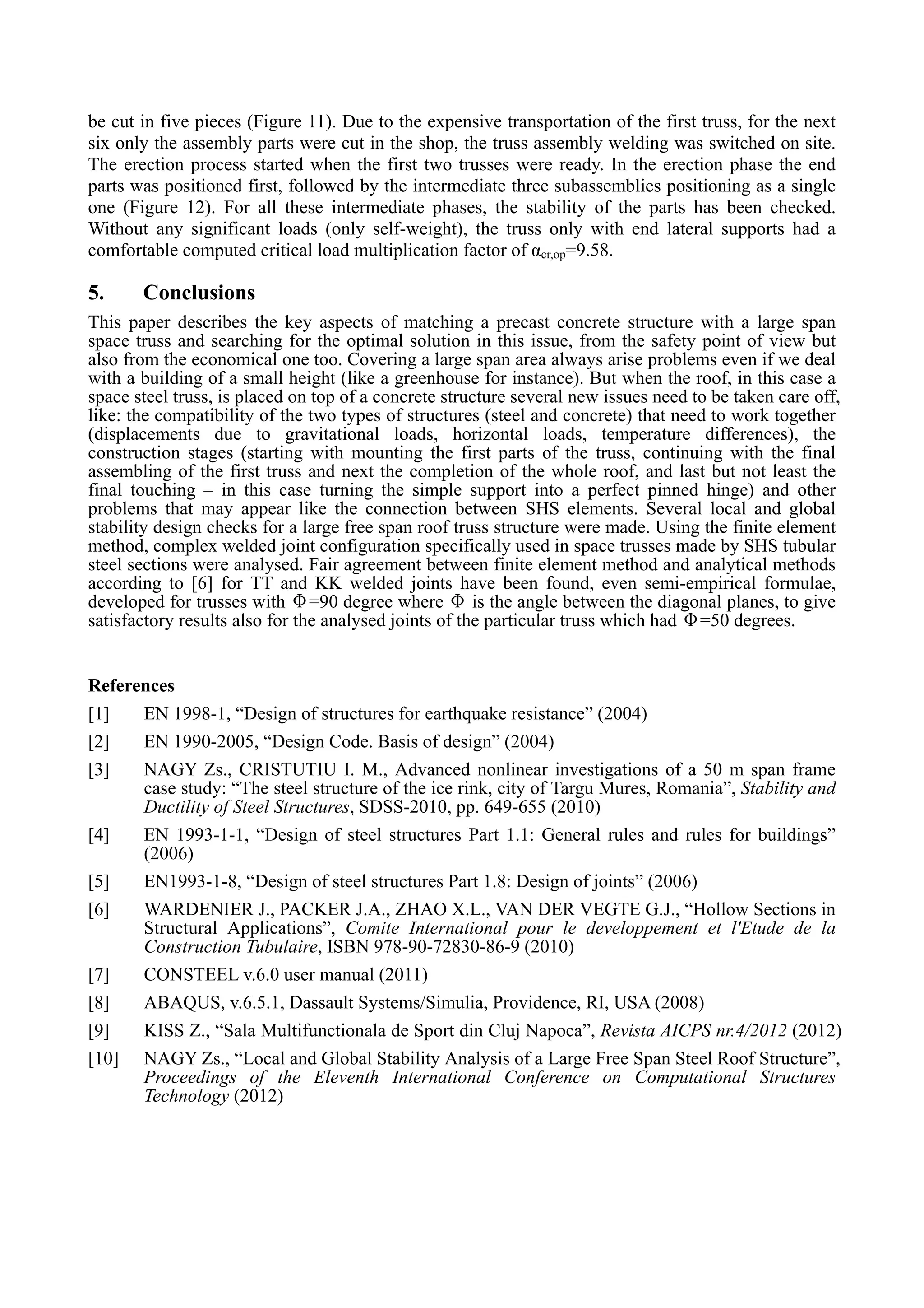 A long span structure in Romania Full paper balint karoly | PDF