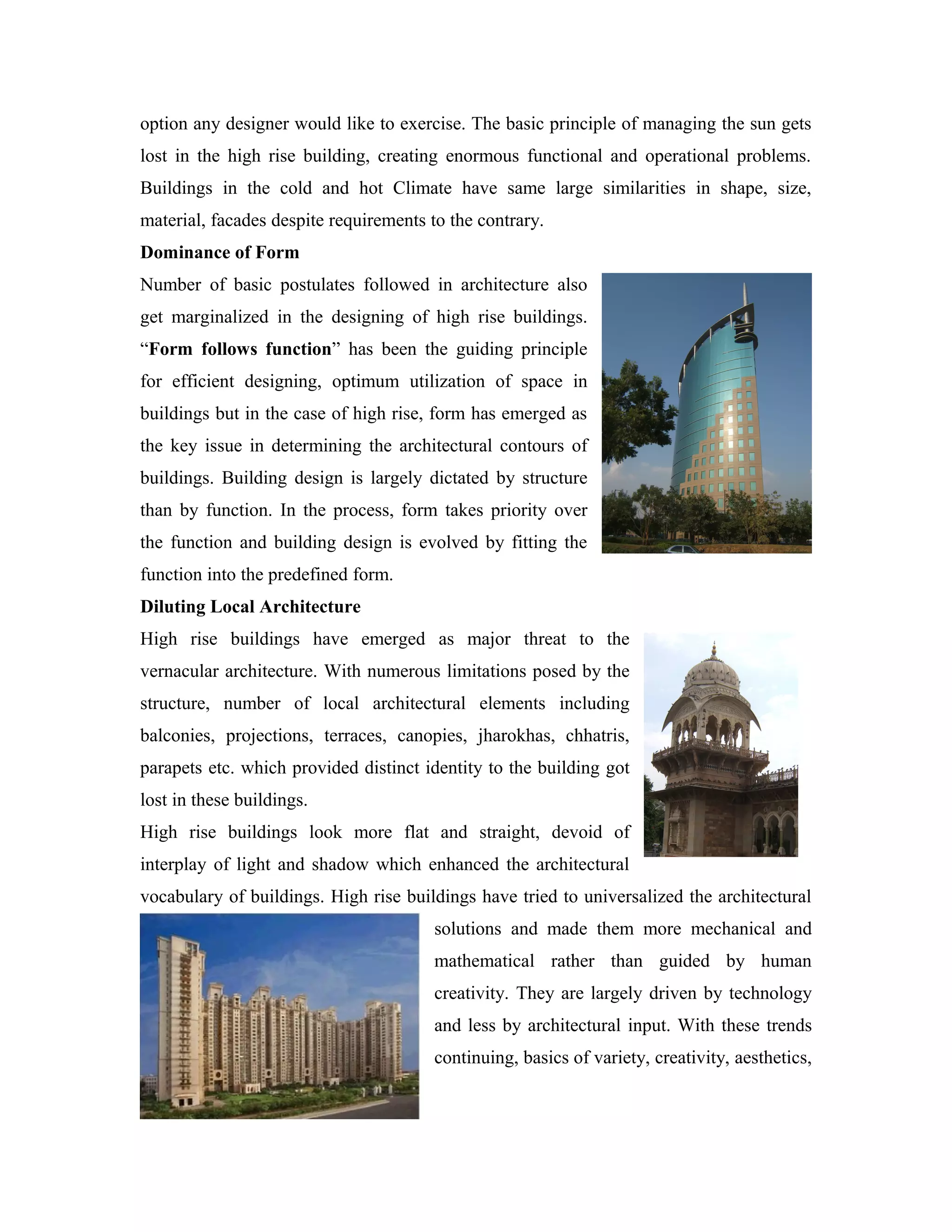 High Rise Buildings as Trend Setter of Urban Built Environment and ...