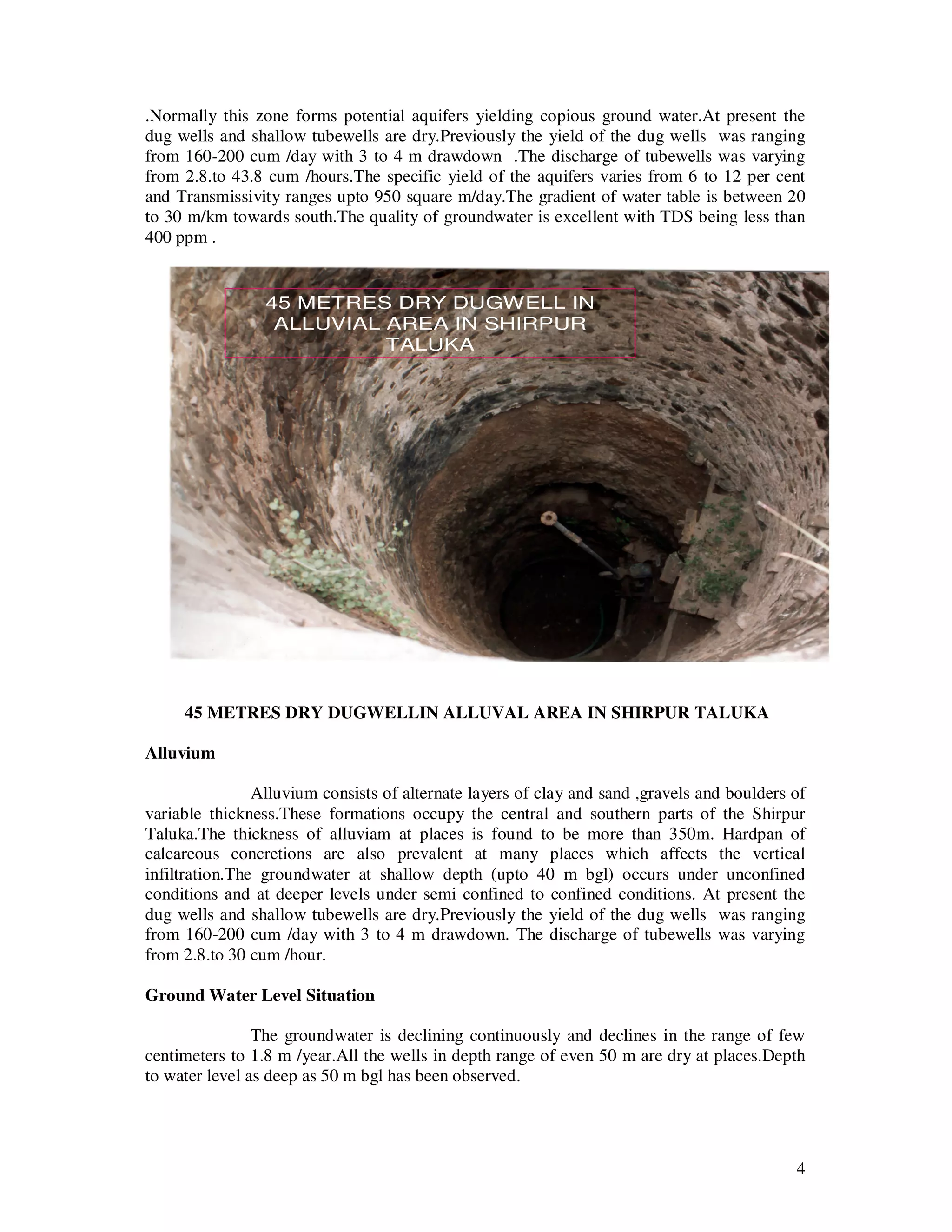 sustainable development of ground water resources in Shirpur taluka | PDF