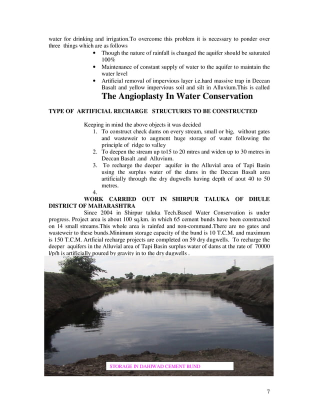 sustainable development of ground water resources in Shirpur taluka ...