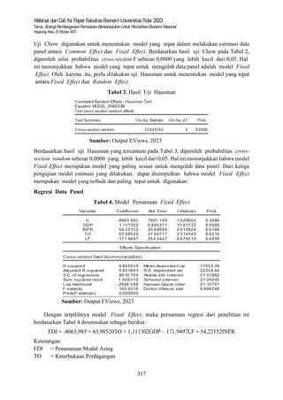 Analisis terhadap Faktor-Faktor Determinan Penanaman Modal Asing pada Negara ASEAN Plus Three | PDF