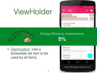 Using Automatic Refactoring to Improve Energy Efficiency of Android Apps | PPT