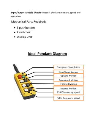 Pendant Control System report | DOCX