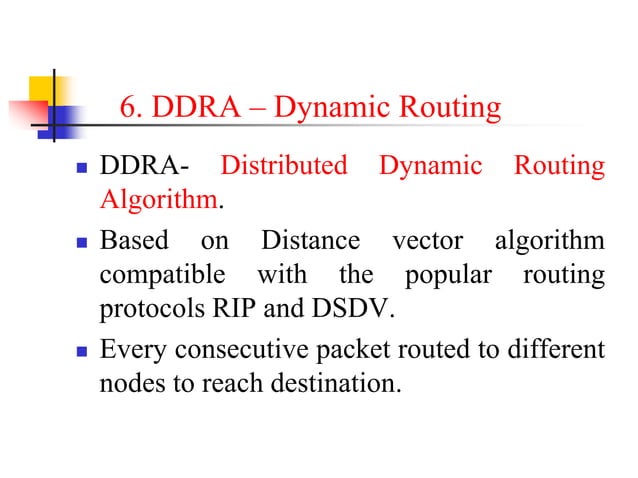 Design and Implementation of Dynamic Routing in Wireless Networks | PPT