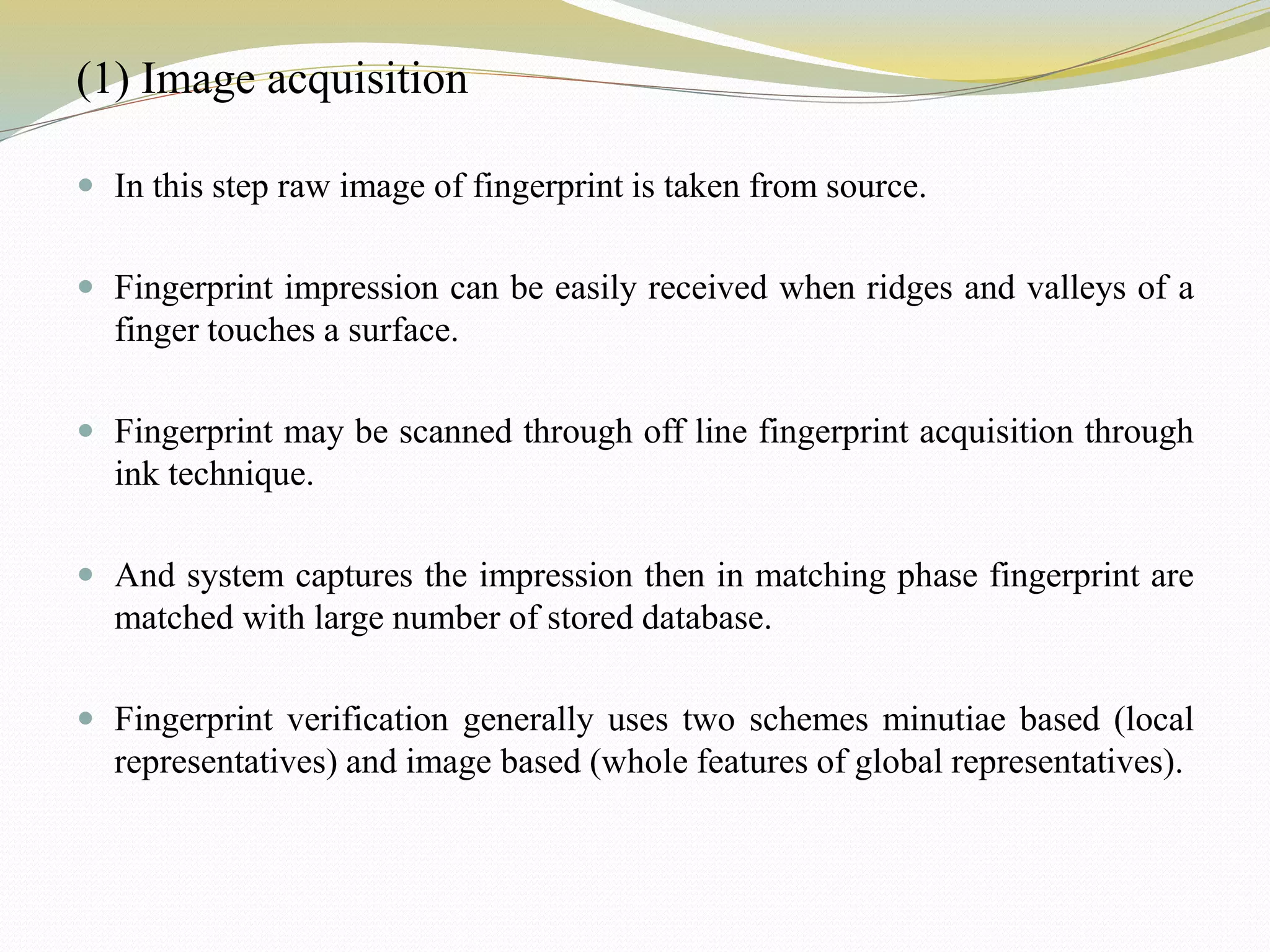 "FingerPrint Recognition Using Principle Component Analysis(PCA)” | PPTX