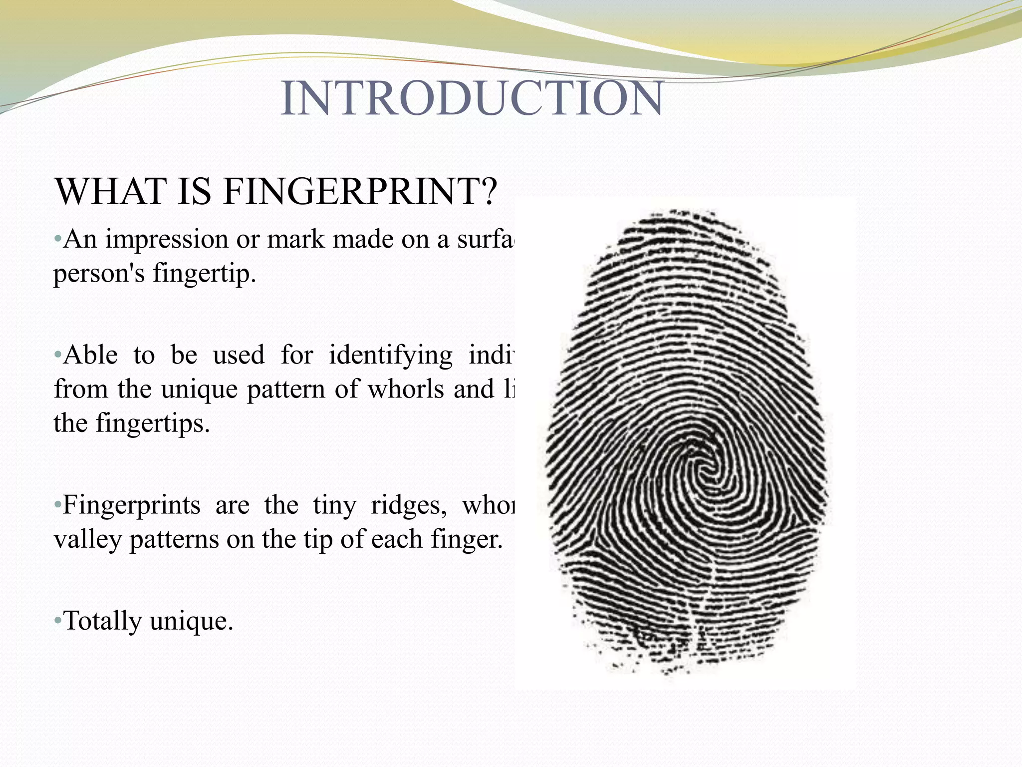 "FingerPrint Recognition Using Principle Component Analysis(PCA)” | PPTX