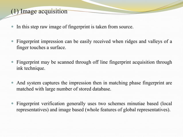 "FingerPrint Recognition Using Principle Component Analysis(PCA)” | PPTX | Photo Editing ...