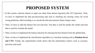 malware detection ppt for vtu project and other final year project | PPT