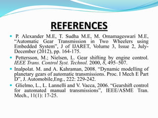 BUTTON OPERATED GEAR SHIFTING MECHANISM IN FOUR WHEEL | PPTX
