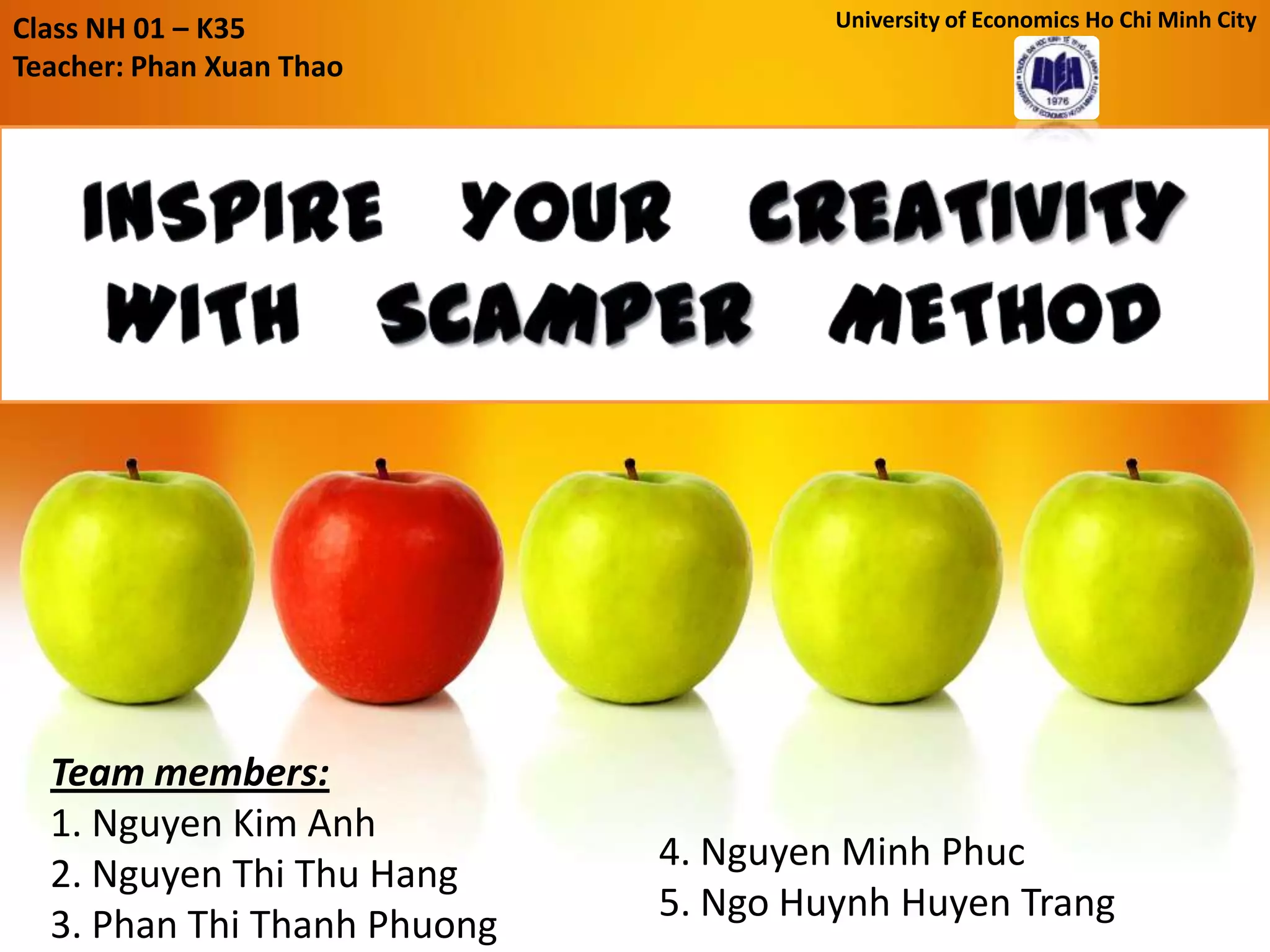 S.C.A.M.P.E.R Method | PPTX