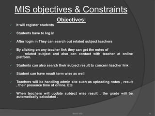 IBIAN MIS managment information system project | PPT