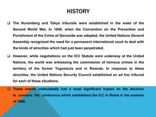 Significant development of the role of the International Criminal Court ...