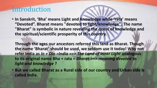 India vs Bharat | PPTX