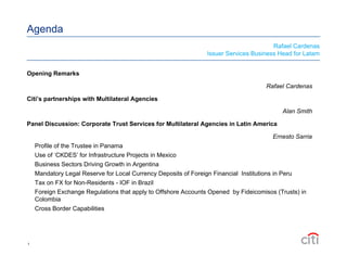 Citi Corporate Trust Services for Multilaterals in Latin America | PPT