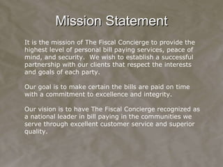 The Fiscal Concierge | PPT