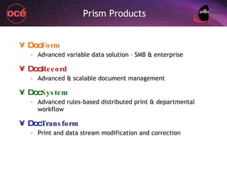 Full Prism Solution Overview | PPT