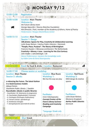 Future Library 2013 Unconference - full program | PDF