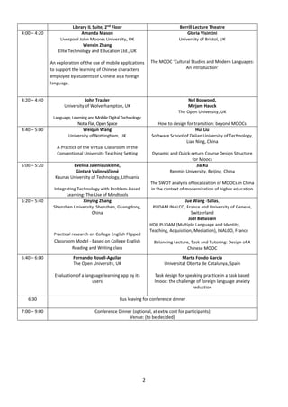 International Conference: MOOCs, Informal Language Learning, and ...