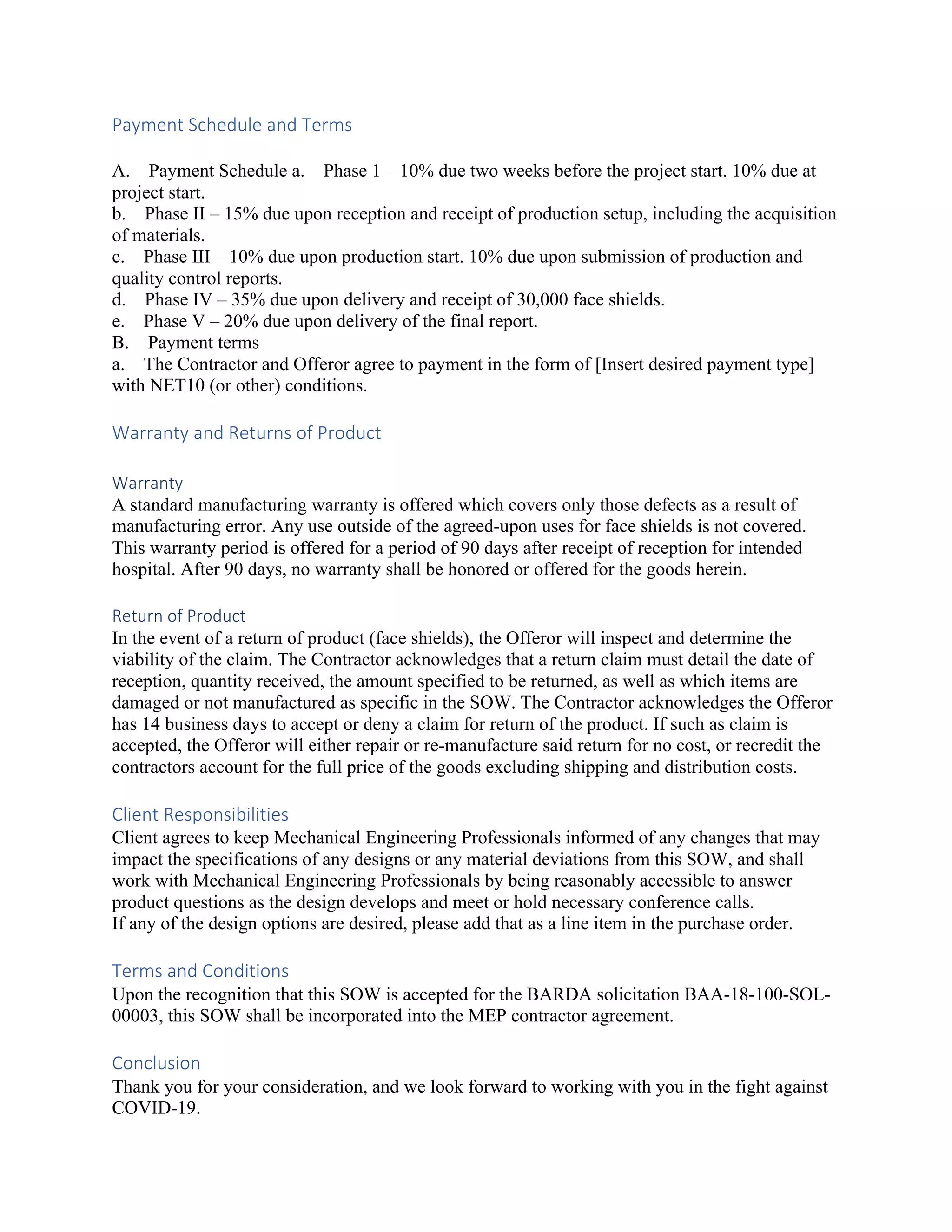 GiveNeed BARDA Full Proposal Guidance and Template | PDF