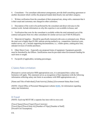 GiveNeed BARDA Full Proposal Guidance and Template | PDF