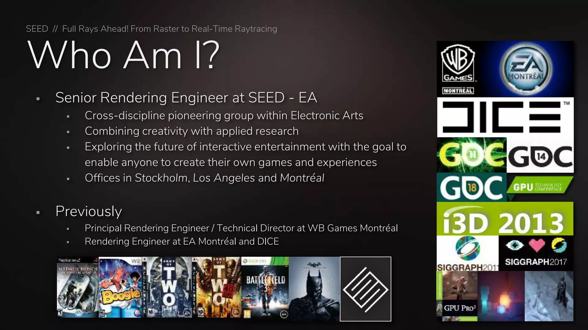 SIGGRAPH 2018 - Full Rays Ahead! From Raster to Real-Time Raytracing | PPT