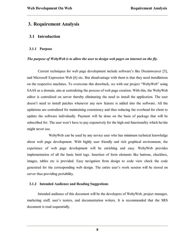 Web Development on Web Project Report | PDF | Web Development | Internet