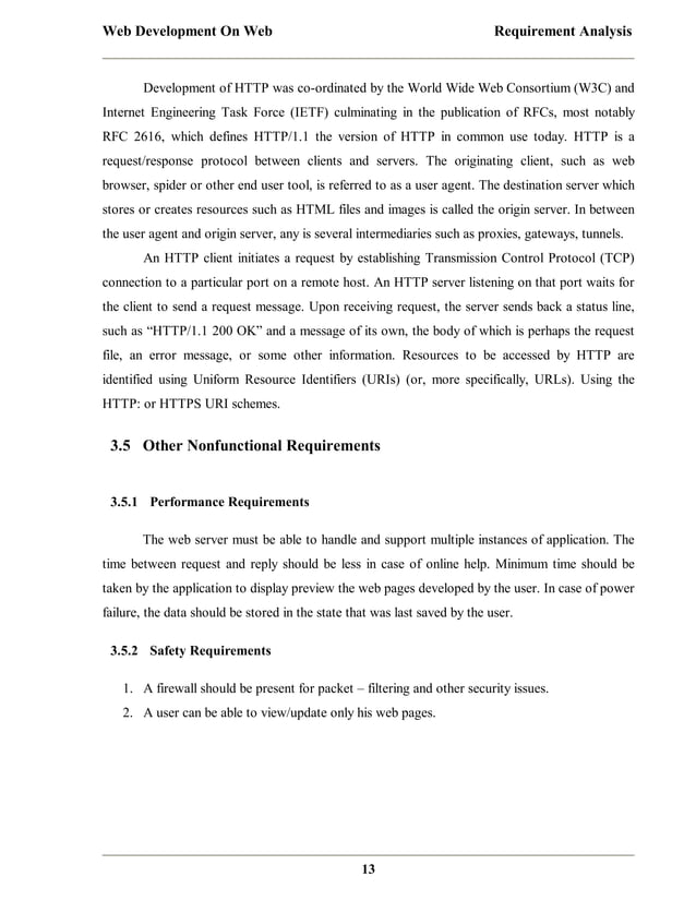 Web Development on Web Project Report | PDF | Web Development | Internet